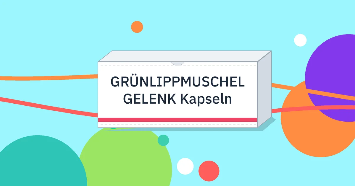 Symbolbild: Packung mit der Aufschrift GRÜNLIPPMUSCHEL GELENK Kapseln (PZN 01045950) – Verfügbarkeit und Bezug in Apotheken in Frankfurt am Main