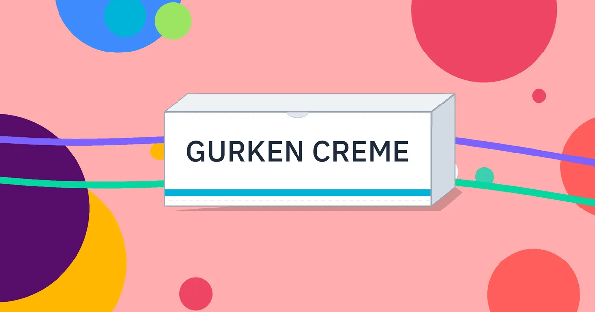 Symbolbild: Packung mit der Aufschrift GURKEN CREME (PZN 00657349) – Verfügbarkeit und Bezug in Apotheken in Frankfurt am Main