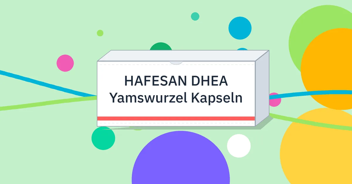 Symbolbild: Packung mit der Aufschrift HAFESAN DHEA Yamswurzel Kapseln (PZN 06138900) – Verfügbarkeit und Bezug in Apotheken in Frankfurt am Main