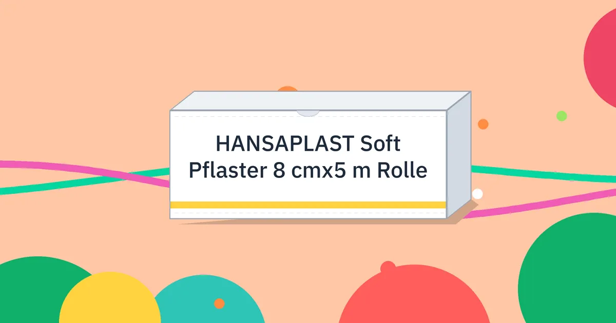 Symbolbild: Packung mit der Aufschrift HANSAPLAST Soft Pflaster 8 cmx5 m Rolle (PZN 18835337) – Verfügbarkeit und Bezug in Apotheken in Frankfurt am Main