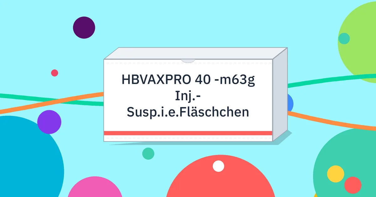 Symbolbild: Packung mit der Aufschrift HBVAXPRO 40 -m63g Inj.-Susp.i.e.Fläschchen (PZN 01390836) – Verfügbarkeit und Bezug in Apotheken in Frankfurt am Main