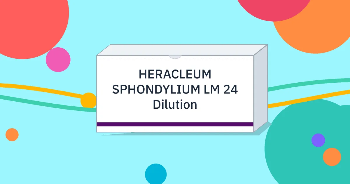 Symbolbild: Packung mit der Aufschrift HERACLEUM SPHONDYLIUM LM 24 Dilution (PZN 13552712) – Verfügbarkeit und Bezug in Apotheken in Frankfurt am Main