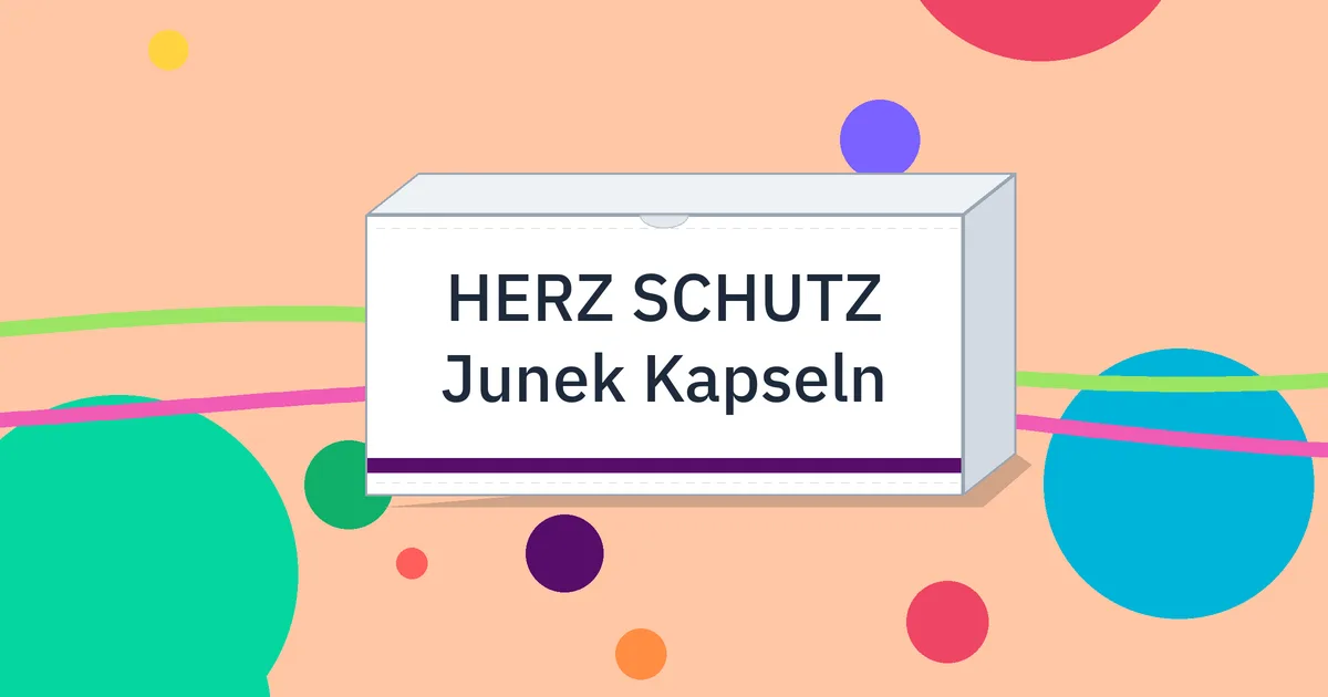 Symbolbild: Packung mit der Aufschrift HERZ SCHUTZ Junek Kapseln (PZN 01106321) – Verfügbarkeit und Bezug in Apotheken in Frankfurt am Main
