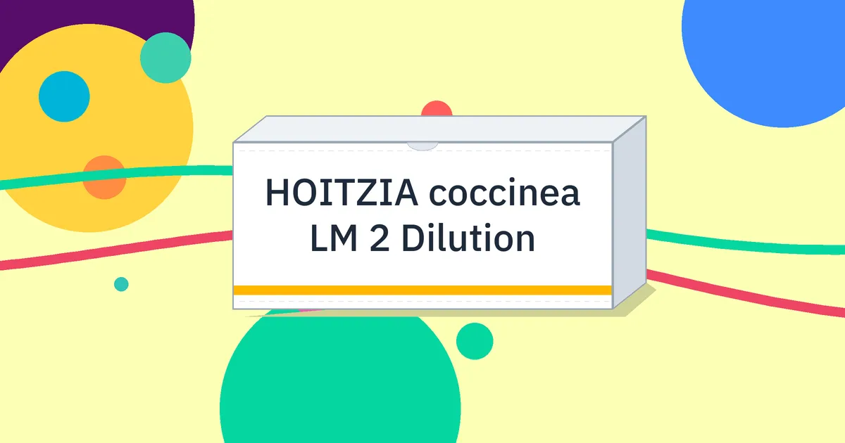 Symbolbild: Packung mit der Aufschrift HOITZIA coccinea LM 2 Dilution (PZN 13554289) – Verfügbarkeit und Bezug in Apotheken in Frankfurt am Main
