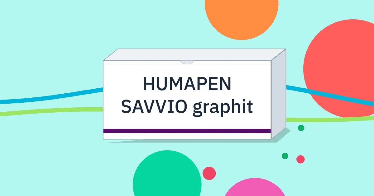 Symbolbild: Packung mit der Aufschrift HUMAPEN SAVVIO graphit (PZN 19843669) – Verfügbarkeit und Bezug in Apotheken in Frankfurt am Main