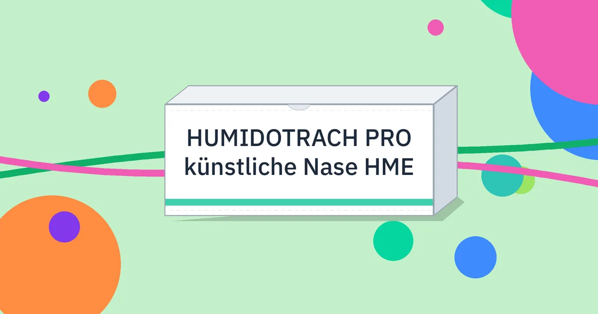 Symbolbild: Packung mit der Aufschrift HUMIDOTRACH PRO künstliche Nase HME (PZN 18027270) – Verfügbarkeit und Bezug in Apotheken in Frankfurt am Main