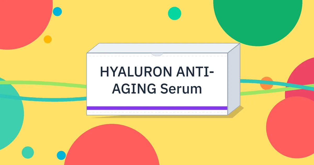 Symbolbild: Packung mit der Aufschrift HYALURON ANTI-AGING Serum (PZN 19709712) – Verfügbarkeit und Bezug in Apotheken in Frankfurt am Main