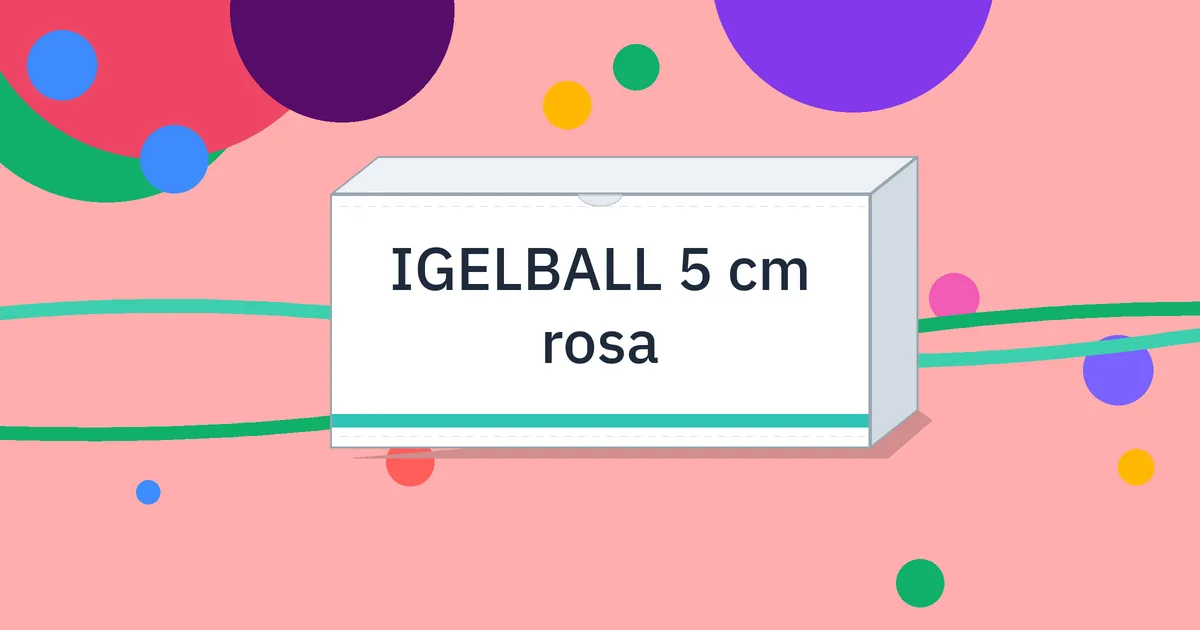 Symbolbild: Packung mit der Aufschrift IGELBALL 5 cm rosa (PZN 17870219) – Verfügbarkeit und Bezug in Apotheken in Frankfurt am Main