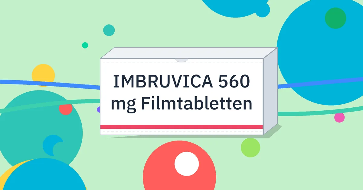Symbolbild: Packung mit der Aufschrift IMBRUVICA 560 mg Filmtabletten (PZN 20204331) – Verfügbarkeit und Bezug in Apotheken in Frankfurt am Main