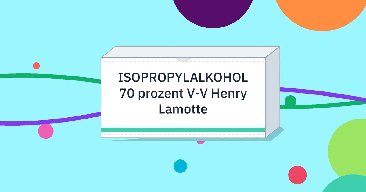 Symbolbild: Packung mit der Aufschrift ISOPROPYLALKOHOL 70 prozent V-V Henry Lamotte (PZN 10042778) – Verfügbarkeit und Bezug in Apotheken in Frankfurt am Main