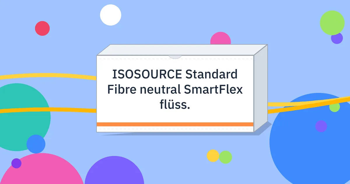Symbolbild: Packung mit der Aufschrift ISOSOURCE Standard Fibre neutral SmartFlex flüss. (PZN 07756132) – Verfügbarkeit und Bezug in Apotheken in Frankfurt am Main