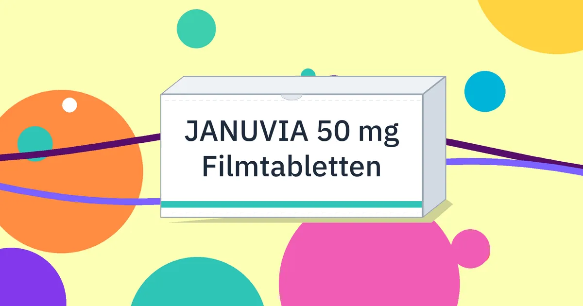 Symbolbild: Packung mit der Aufschrift JANUVIA 50 mg Filmtabletten (PZN 19480847) – Verfügbarkeit und Bezug in Apotheken in Frankfurt am Main