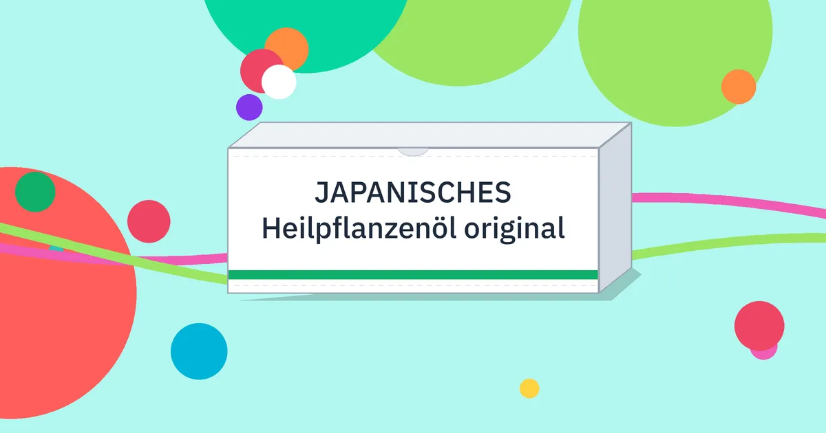 Symbolbild: Packung mit der Aufschrift JAPANISCHES Heilpflanzenöl original (PZN 03028625) – Verfügbarkeit und Bezug in Apotheken in Frankfurt am Main