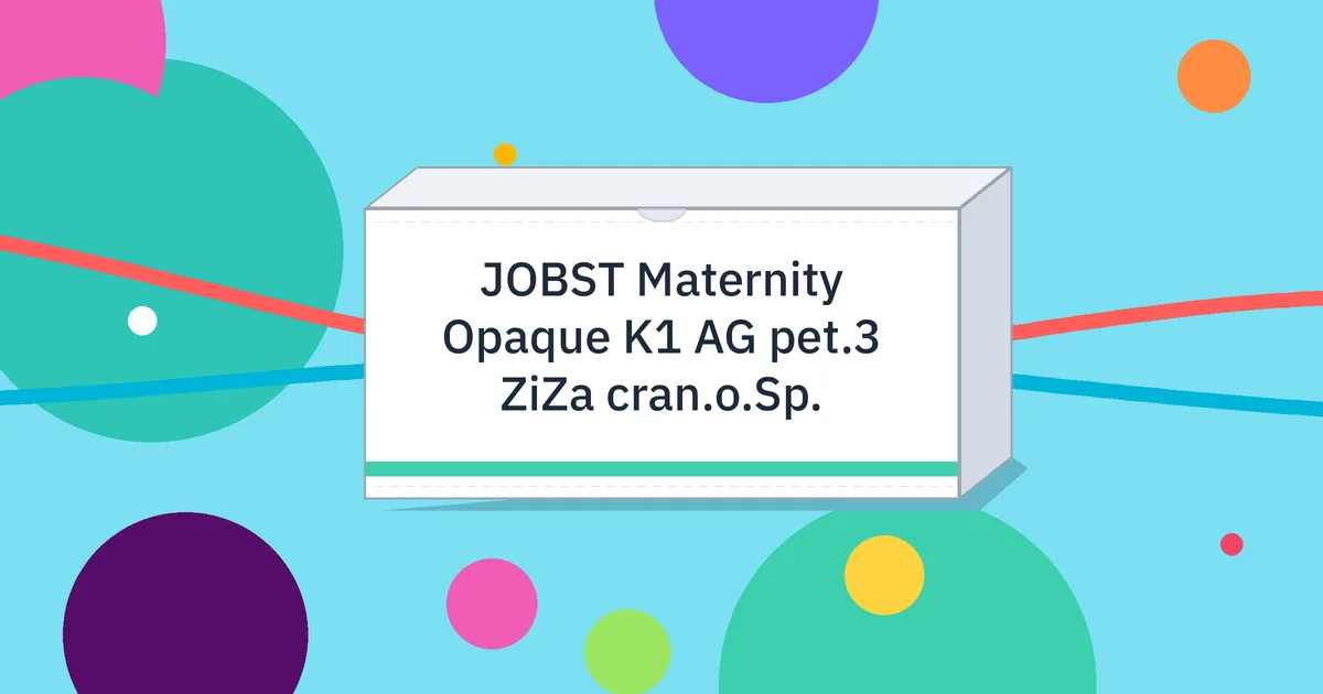 Symbolbild: Packung mit der Aufschrift JOBST Maternity Opaque K1 AG pet.3 ZiZa cran.o.Sp. (PZN 15857226) – Verfügbarkeit und Bezug in Apotheken in Frankfurt am Main