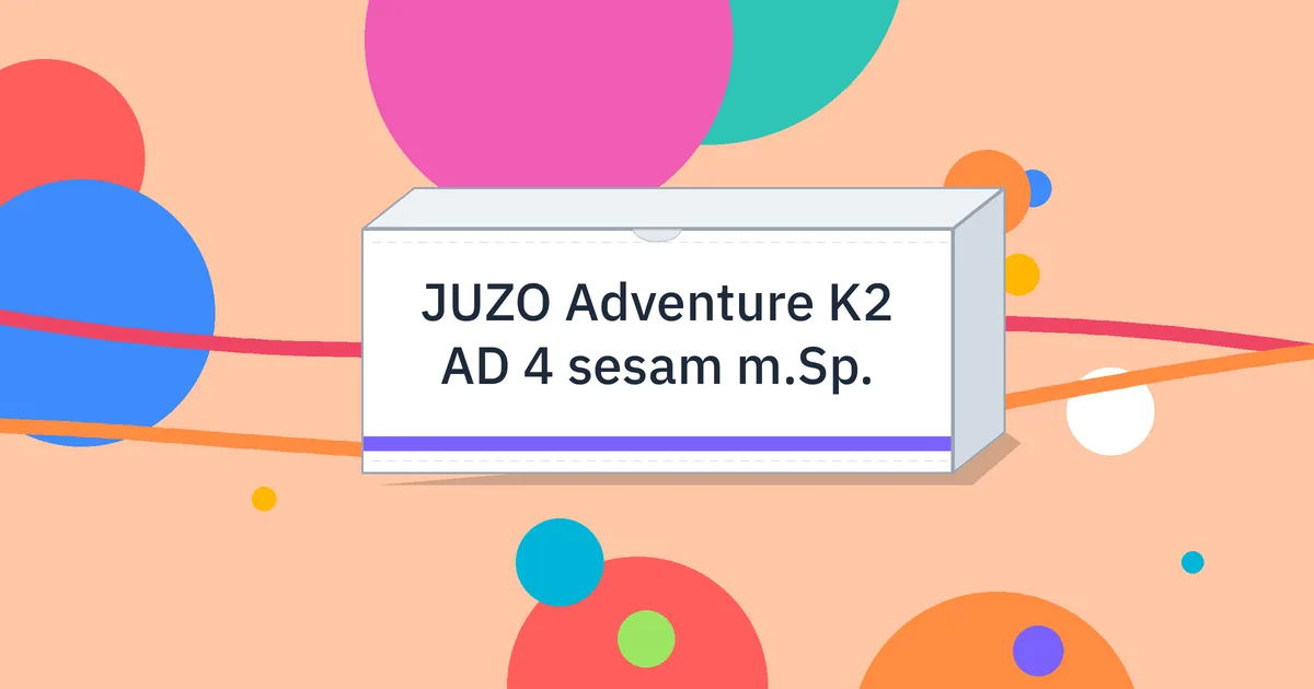 Symbolbild: Packung mit der Aufschrift JUZO Adventure K2 AD 4 sesam m.Sp. (PZN 16494501) – Verfügbarkeit und Bezug in Apotheken in Frankfurt am Main