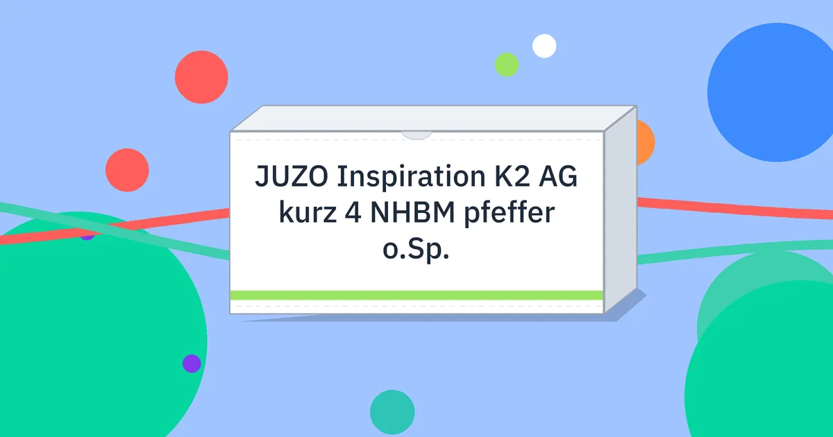 Symbolbild: Packung mit der Aufschrift JUZO Inspiration K2 AG kurz 4 NHBM pfeffer o.Sp. (PZN 14949297) – Verfügbarkeit und Bezug in Apotheken in Frankfurt am Main