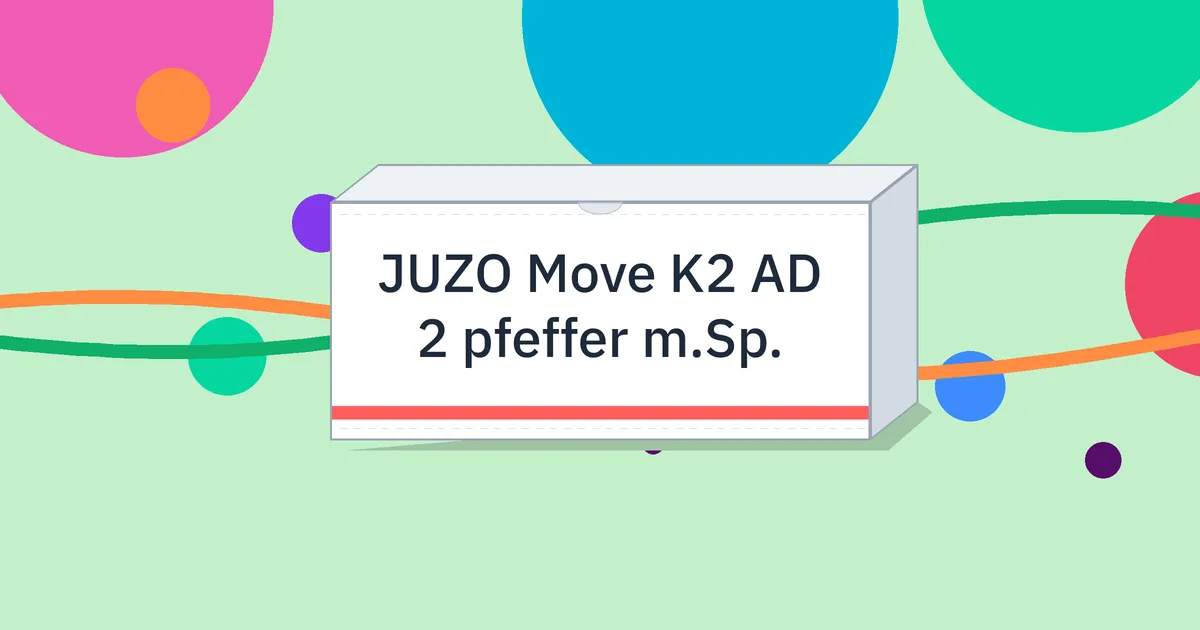 Symbolbild: Packung mit der Aufschrift JUZO Move K2 AD 2 pfeffer m.Sp. (PZN 16340726) – Verfügbarkeit und Bezug in Apotheken in Frankfurt am Main