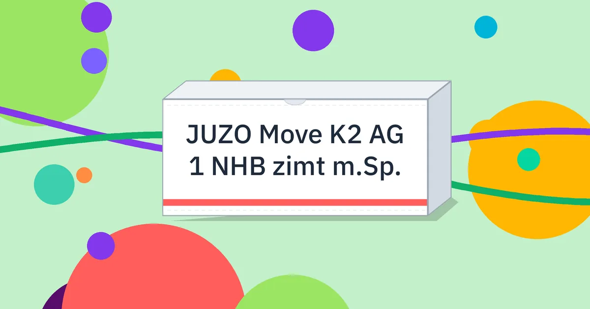 Symbolbild: Packung mit der Aufschrift JUZO Move K2 AG 1 NHB zimt m.Sp. (PZN 18523721) – Verfügbarkeit und Bezug in Apotheken in Frankfurt am Main