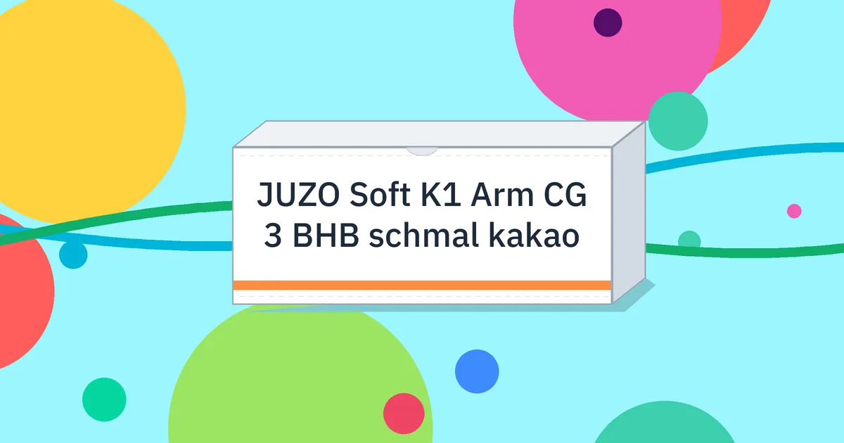 Symbolbild: Packung mit der Aufschrift JUZO Soft K1 Arm CG 3 BHB schmal kakao (PZN 15508017) – Verfügbarkeit und Bezug in Apotheken in Frankfurt am Main