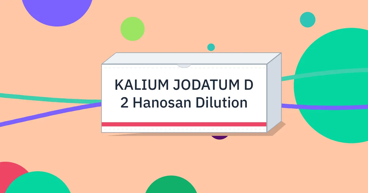 Symbolbild: Packung mit der Aufschrift KALIUM JODATUM D 2 Hanosan Dilution (PZN 07431625) – Verfügbarkeit und Bezug in Apotheken in Frankfurt am Main