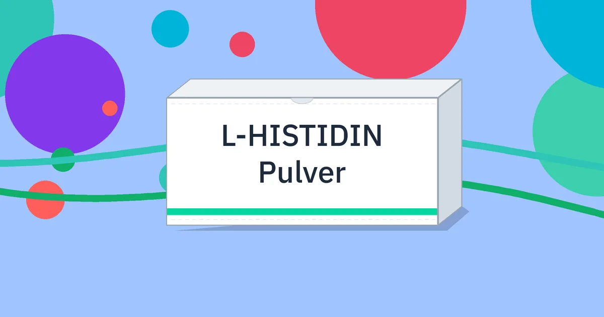 Symbolbild: Packung mit der Aufschrift L-HISTIDIN Pulver (PZN 01004081) – Verfügbarkeit und Bezug in Apotheken in Frankfurt am Main