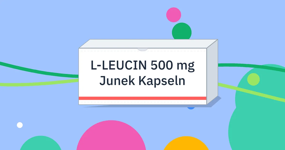 Symbolbild: Packung mit der Aufschrift L-LEUCIN 500 mg Junek Kapseln (PZN 00133770) – Verfügbarkeit und Bezug in Apotheken in Frankfurt am Main