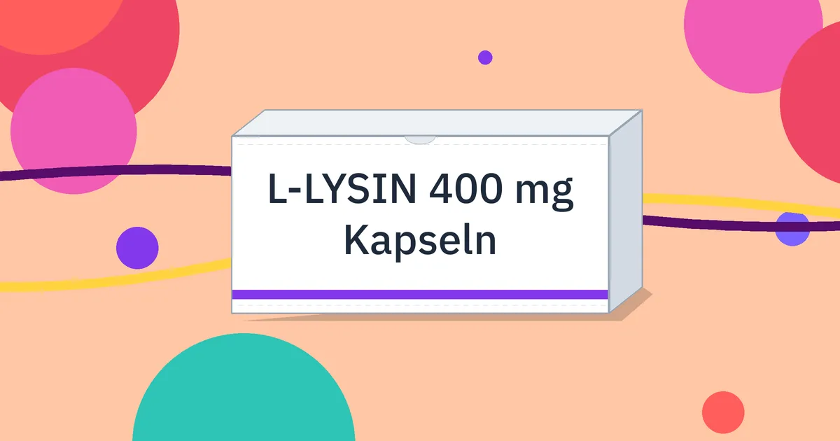 Symbolbild: Packung mit der Aufschrift L-LYSIN 400 mg Kapseln (PZN 18666521) – Verfügbarkeit und Bezug in Apotheken in Frankfurt am Main