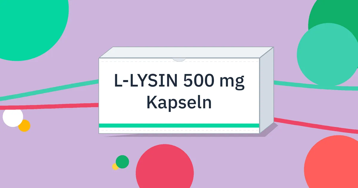 Symbolbild: Packung mit der Aufschrift L-LYSIN 500 mg Kapseln (PZN 09238393) – Verfügbarkeit und Bezug in Apotheken in Frankfurt am Main