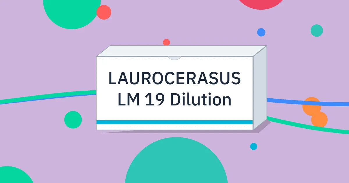 Symbolbild: Packung mit der Aufschrift LAUROCERASUS LM 19 Dilution (PZN 13524124) – Verfügbarkeit und Bezug in Apotheken in Frankfurt am Main