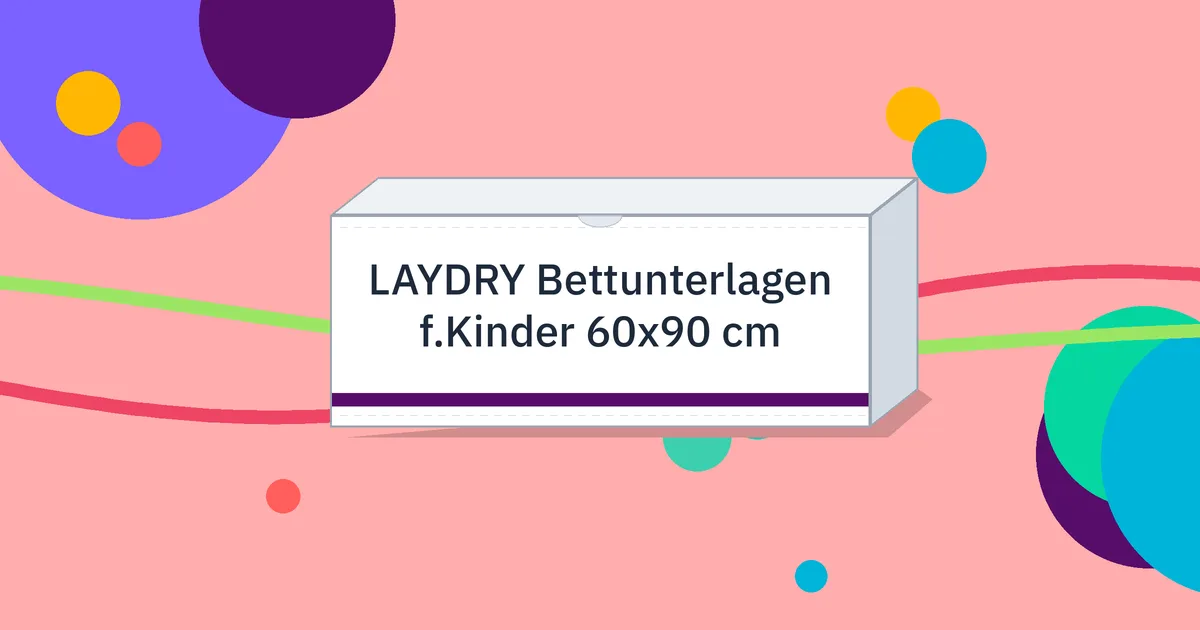 Symbolbild: Packung mit der Aufschrift LAYDRY Bettunterlagen f.Kinder 60x90 cm (PZN 17530624) – Verfügbarkeit und Bezug in Apotheken in Frankfurt am Main