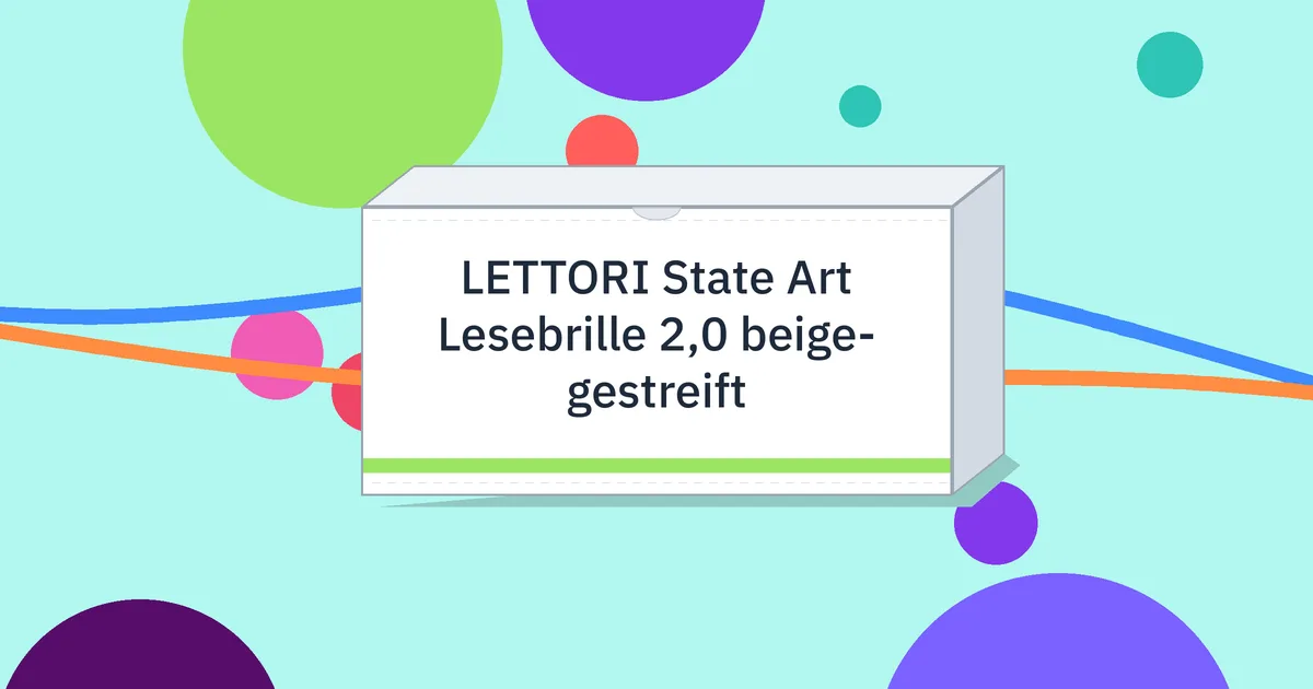 Symbolbild: Packung mit der Aufschrift LETTORI State Art Lesebrille 2,0 beige-gestreift (PZN 11056475) – Verfügbarkeit und Bezug in Apotheken in Frankfurt am Main