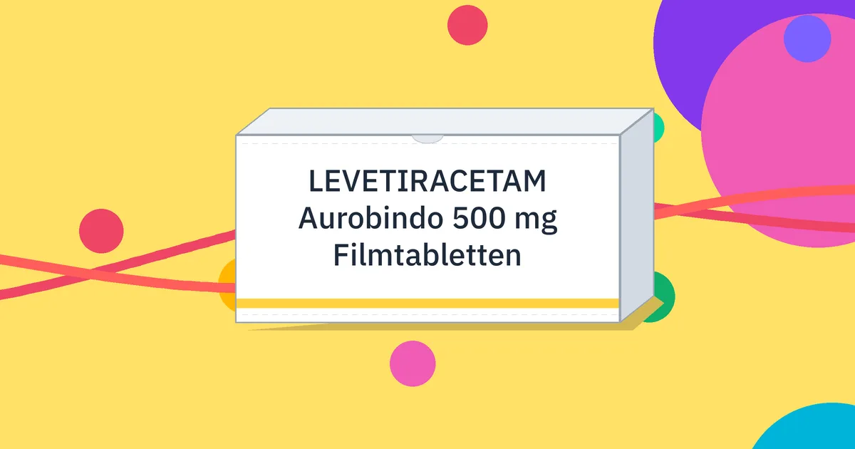 Symbolbild: Packung mit der Aufschrift LEVETIRACETAM Aurobindo 500 mg Filmtabletten (PZN 09478720) – Verfügbarkeit und Bezug in Apotheken in Frankfurt am Main