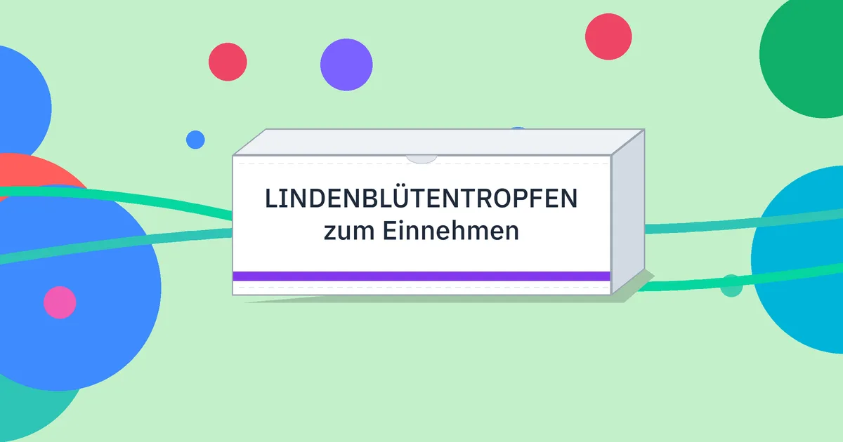Symbolbild: Packung mit der Aufschrift LINDENBLÜTENTROPFEN zum Einnehmen (PZN 11365779) – Verfügbarkeit und Bezug in Apotheken in Frankfurt am Main