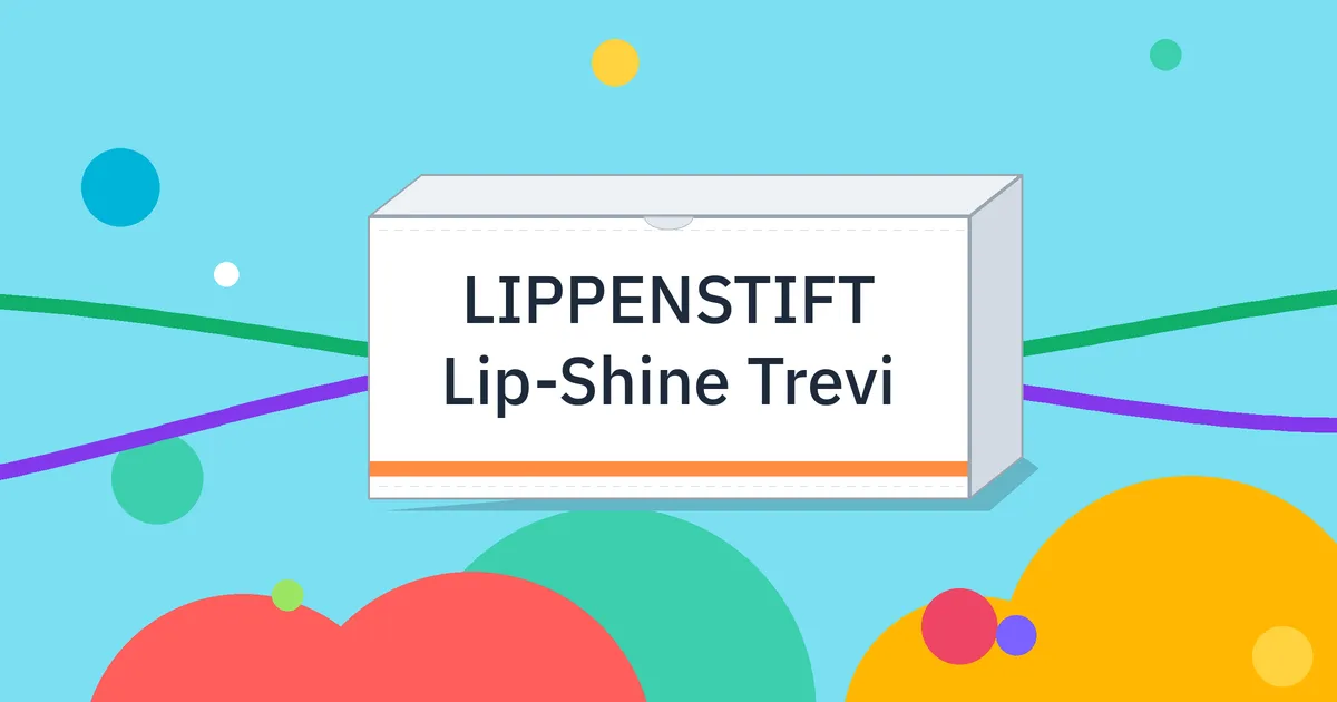 Symbolbild: Packung mit der Aufschrift LIPPENSTIFT Lip-Shine Trevi (PZN 19169227) – Verfügbarkeit und Bezug in Apotheken in Frankfurt am Main