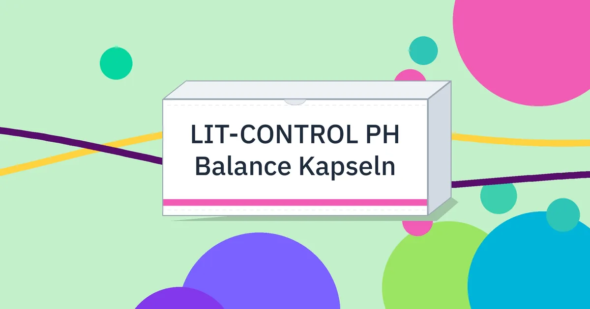 Symbolbild: Packung mit der Aufschrift LIT-CONTROL PH Balance Kapseln (PZN 19130165) – Verfügbarkeit und Bezug in Apotheken in Frankfurt am Main