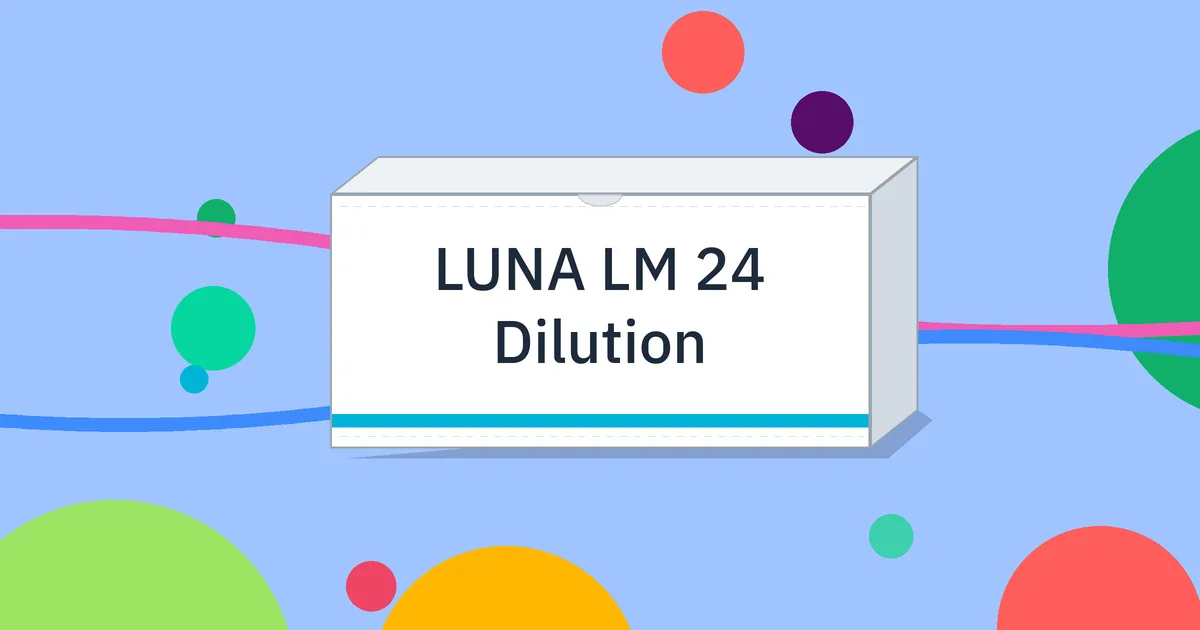 Symbolbild: Packung mit der Aufschrift LUNA LM 24 Dilution (PZN 12934021) – Verfügbarkeit und Bezug in Apotheken in Frankfurt am Main