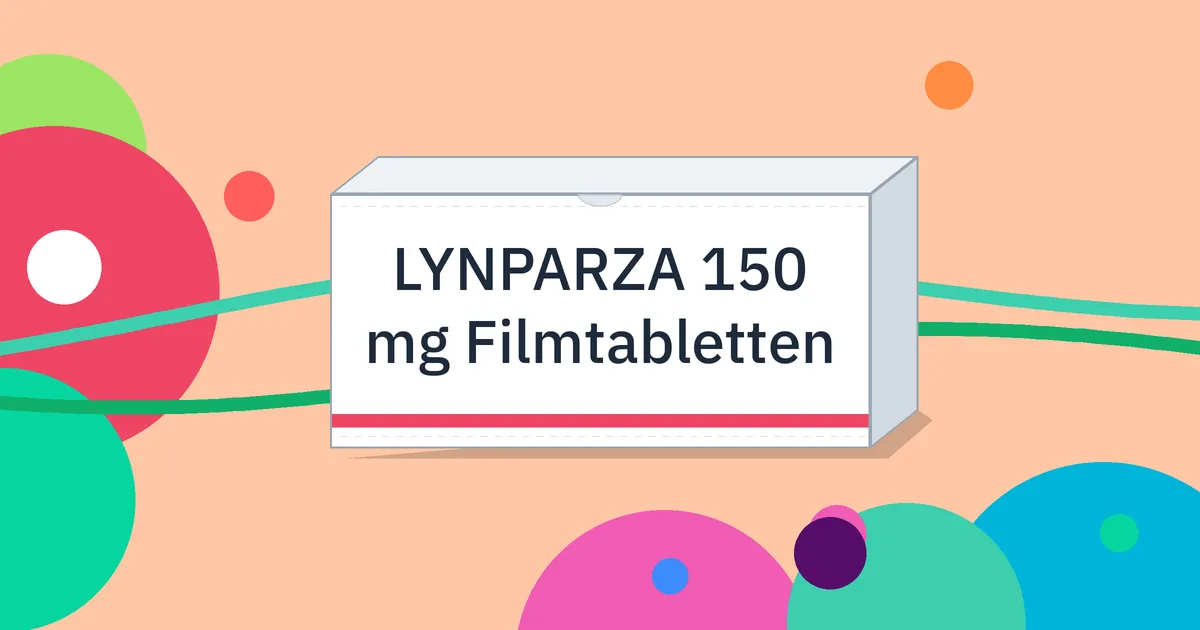 Symbolbild: Packung mit der Aufschrift LYNPARZA 150 mg Filmtabletten (PZN 15424237) – Verfügbarkeit und Bezug in Apotheken in Frankfurt am Main