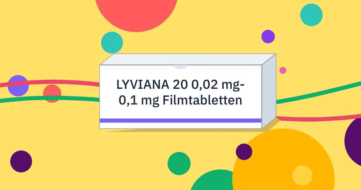 Symbolbild: Packung mit der Aufschrift LYVIANA 20 0,02 mg-0,1 mg Filmtabletten (PZN 17975734) – Verfügbarkeit und Bezug in Apotheken in Frankfurt am Main