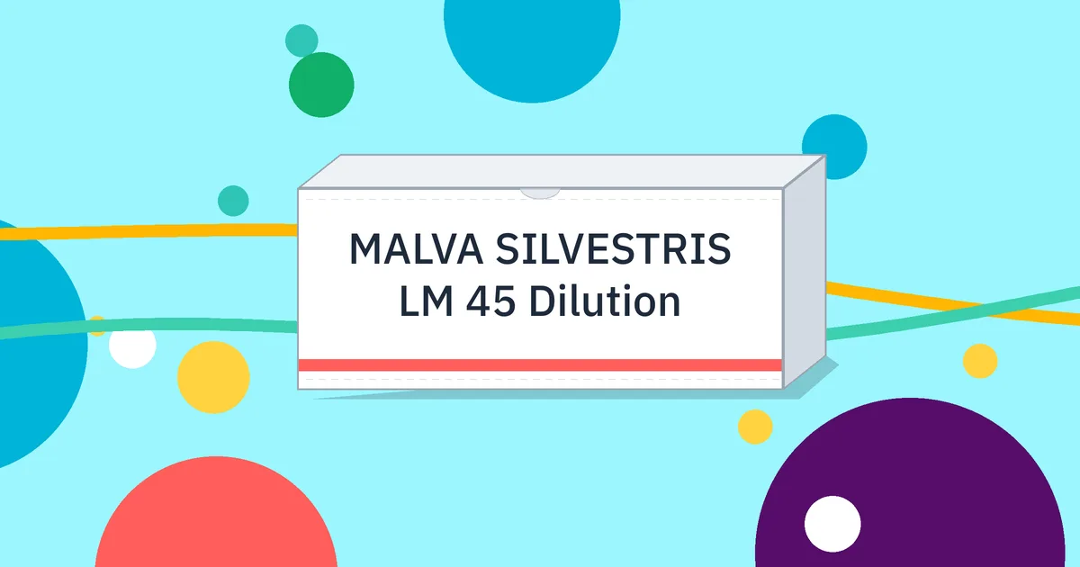 Symbolbild: Packung mit der Aufschrift MALVA SILVESTRIS LM 45 Dilution (PZN 13540123) – Verfügbarkeit und Bezug in Apotheken in Frankfurt am Main