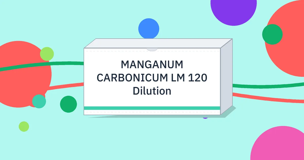 Symbolbild: Packung mit der Aufschrift MANGANUM CARBONICUM LM 120 Dilution (PZN 12943149) – Verfügbarkeit und Bezug in Apotheken in Frankfurt am Main