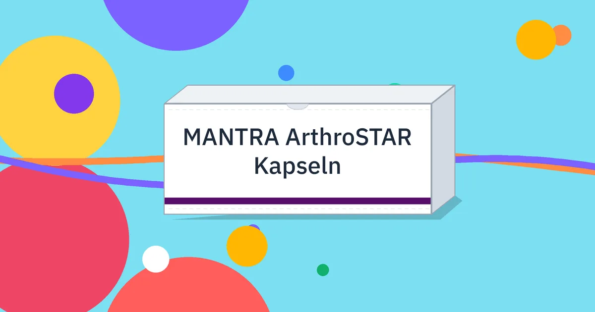 Symbolbild: Packung mit der Aufschrift MANTRA ArthroSTAR Kapseln (PZN 17872129) – Verfügbarkeit und Bezug in Apotheken in Frankfurt am Main