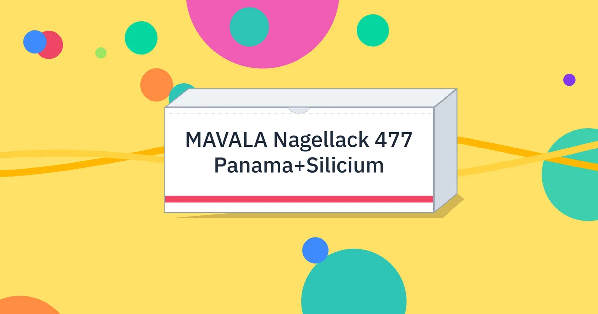 Symbolbild: Packung mit der Aufschrift MAVALA Nagellack 477 Panama+Silicium (PZN 19785587) – Verfügbarkeit und Bezug in Apotheken in Frankfurt am Main