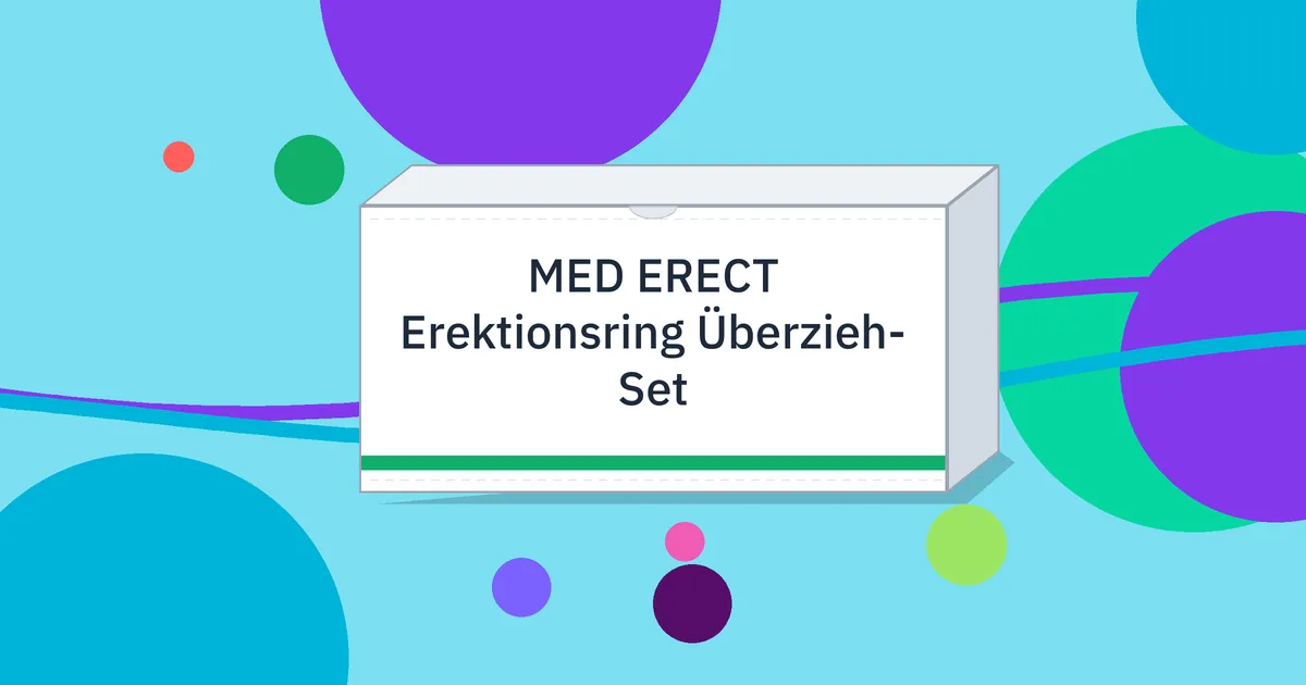 Symbolbild: Packung mit der Aufschrift MED ERECT Erektionsring Überzieh-Set (PZN 04022205) – Verfügbarkeit und Bezug in Apotheken in Frankfurt am Main