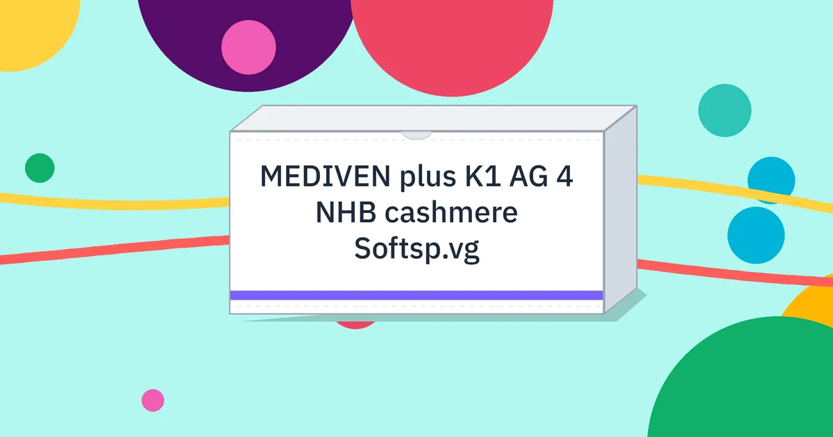 Symbolbild: Packung mit der Aufschrift MEDIVEN plus K1 AG 4 NHB cashmere Softsp.vg (PZN 15921527) – Verfügbarkeit und Bezug in Apotheken in Frankfurt am Main