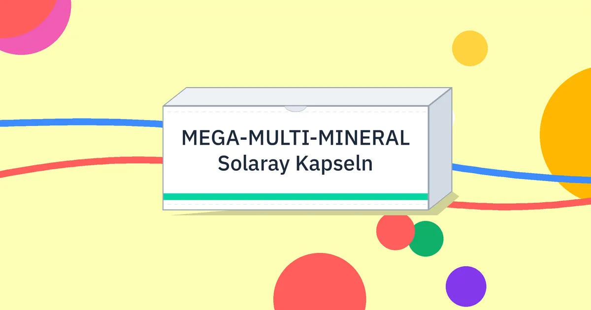 Symbolbild: Packung mit der Aufschrift MEGA-MULTI-MINERAL Solaray Kapseln (PZN 16838691) – Verfügbarkeit und Bezug in Apotheken in Frankfurt am Main