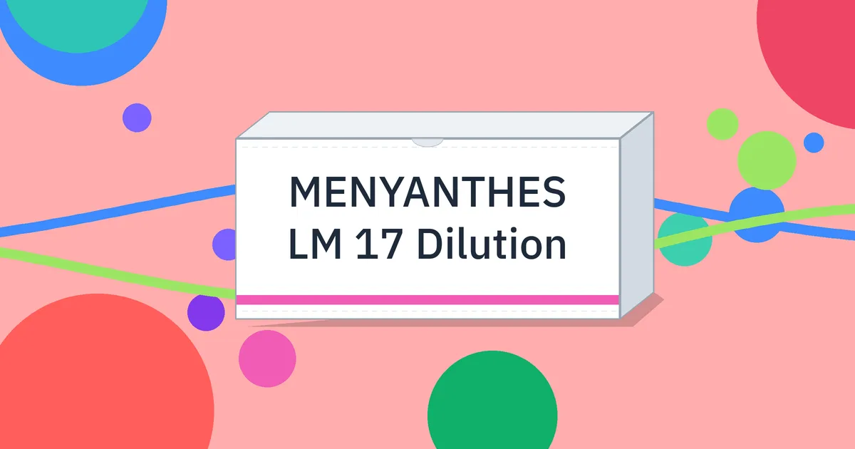Symbolbild: Packung mit der Aufschrift MENYANTHES LM 17 Dilution (PZN 13605207) – Verfügbarkeit und Bezug in Apotheken in Frankfurt am Main