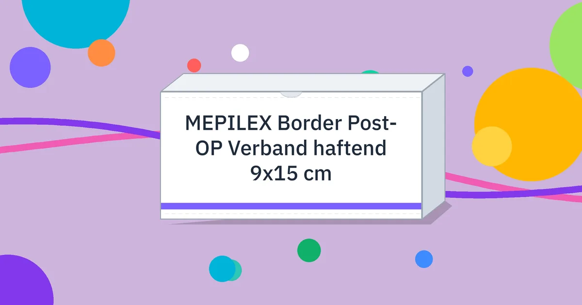 Symbolbild: Packung mit der Aufschrift MEPILEX Border Post-OP Verband haftend 9x15 cm (PZN 11152204) – Verfügbarkeit und Bezug in Apotheken in Frankfurt am Main