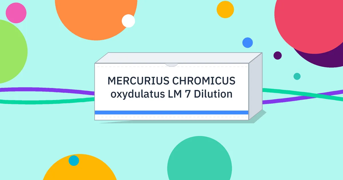 Symbolbild: Packung mit der Aufschrift MERCURIUS CHROMICUS oxydulatus LM 7 Dilution (PZN 12949436) – Verfügbarkeit und Bezug in Apotheken in Frankfurt am Main