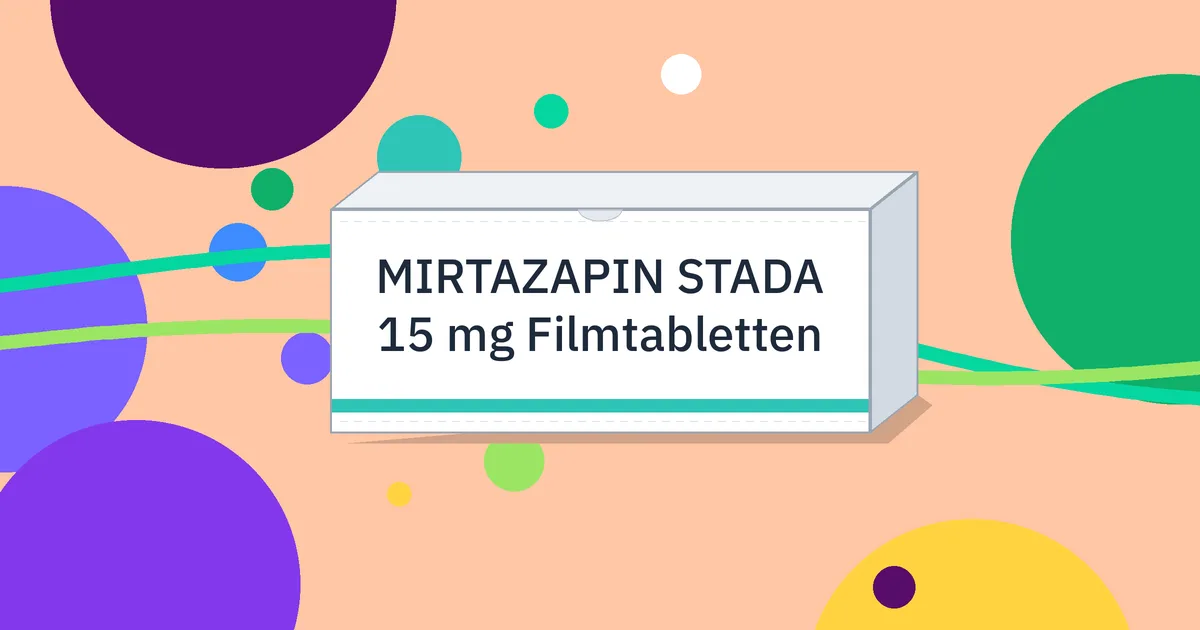 Symbolbild: Packung mit der Aufschrift MIRTAZAPIN STADA 15 mg Filmtabletten (PZN 02268959) – Verfügbarkeit und Bezug in Apotheken in Frankfurt am Main
