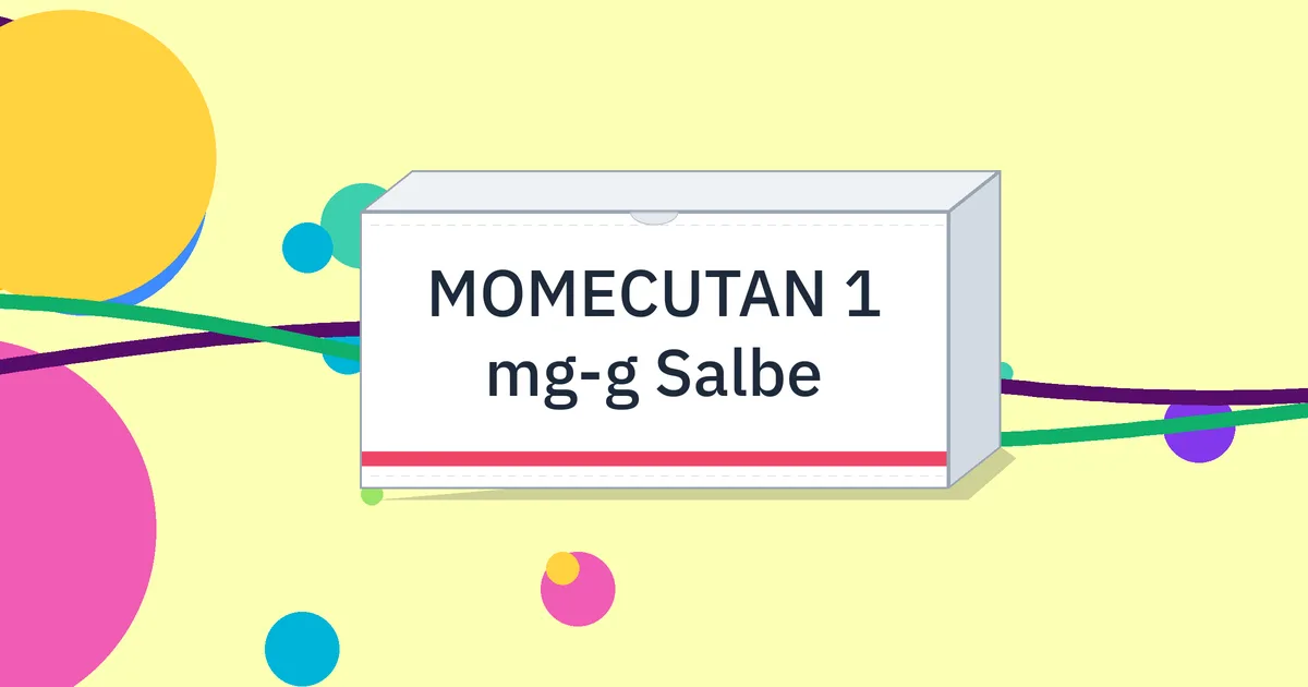 Symbolbild: Packung mit der Aufschrift MOMECUTAN 1 mg-g Salbe (PZN 10116040) – Verfügbarkeit und Bezug in Apotheken in Frankfurt am Main